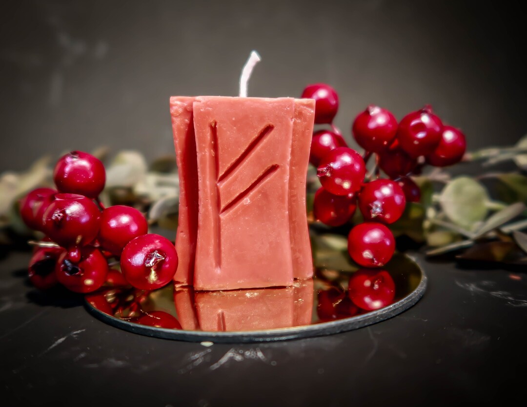 RUNES - FEHU Candle - Nordic Futhark - Viking - Norse Mythology - Etsy