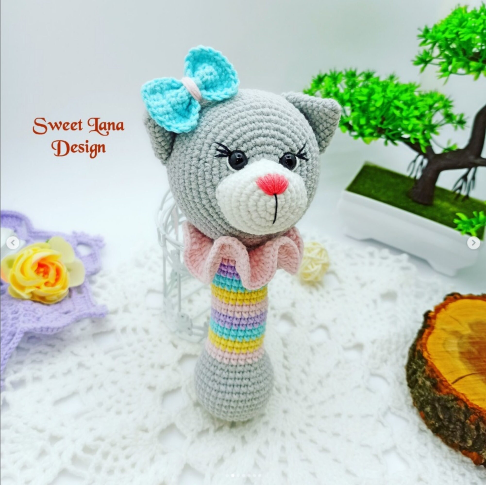 Crochet PATTERN Baby Rattle, Cat Rattle PATTERN , Newborn Toy Pattern ...