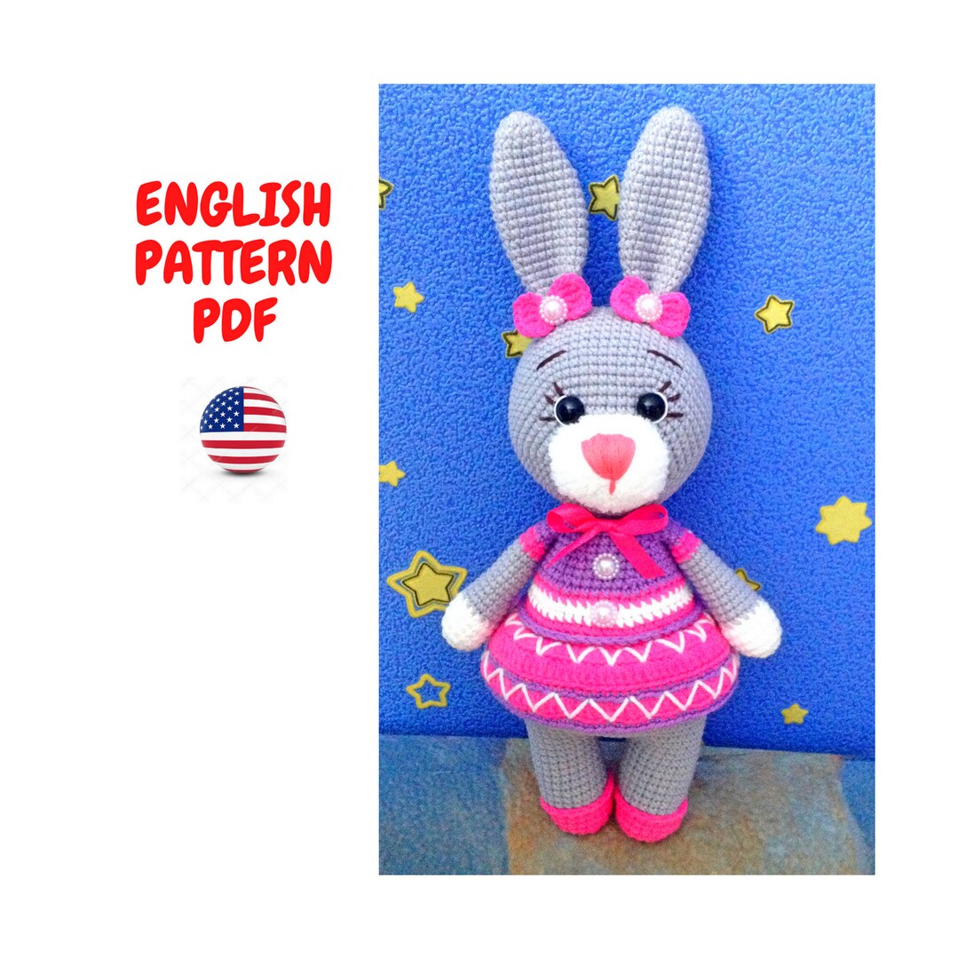 Easter Bunny Toy, Crochet Bunny Doll, Crochet Pattern Bunny, Amigurumi ...