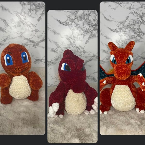 Charizard Plush Pattern - Etsy