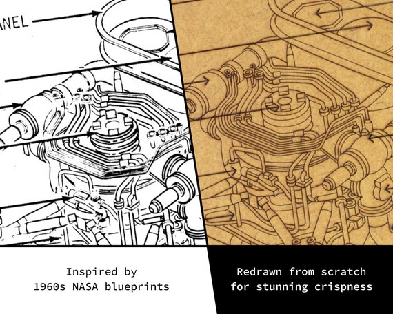 Blueprint Of Nasa Rocket Engine