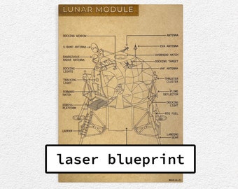 Lunar Module Blueprint - Etsy