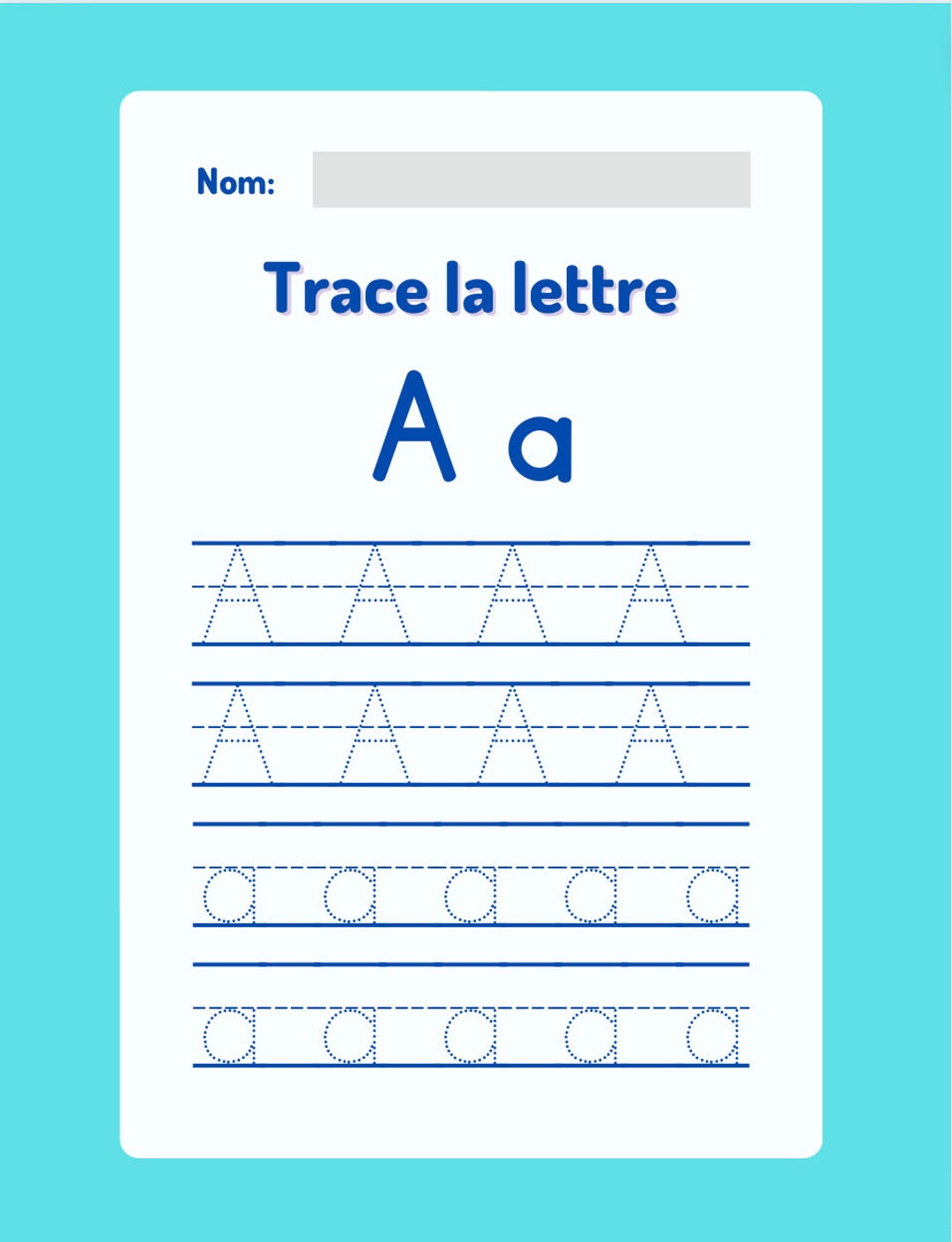 Trace Les Lettres De L'alphabet (26 Pages) - Etsy