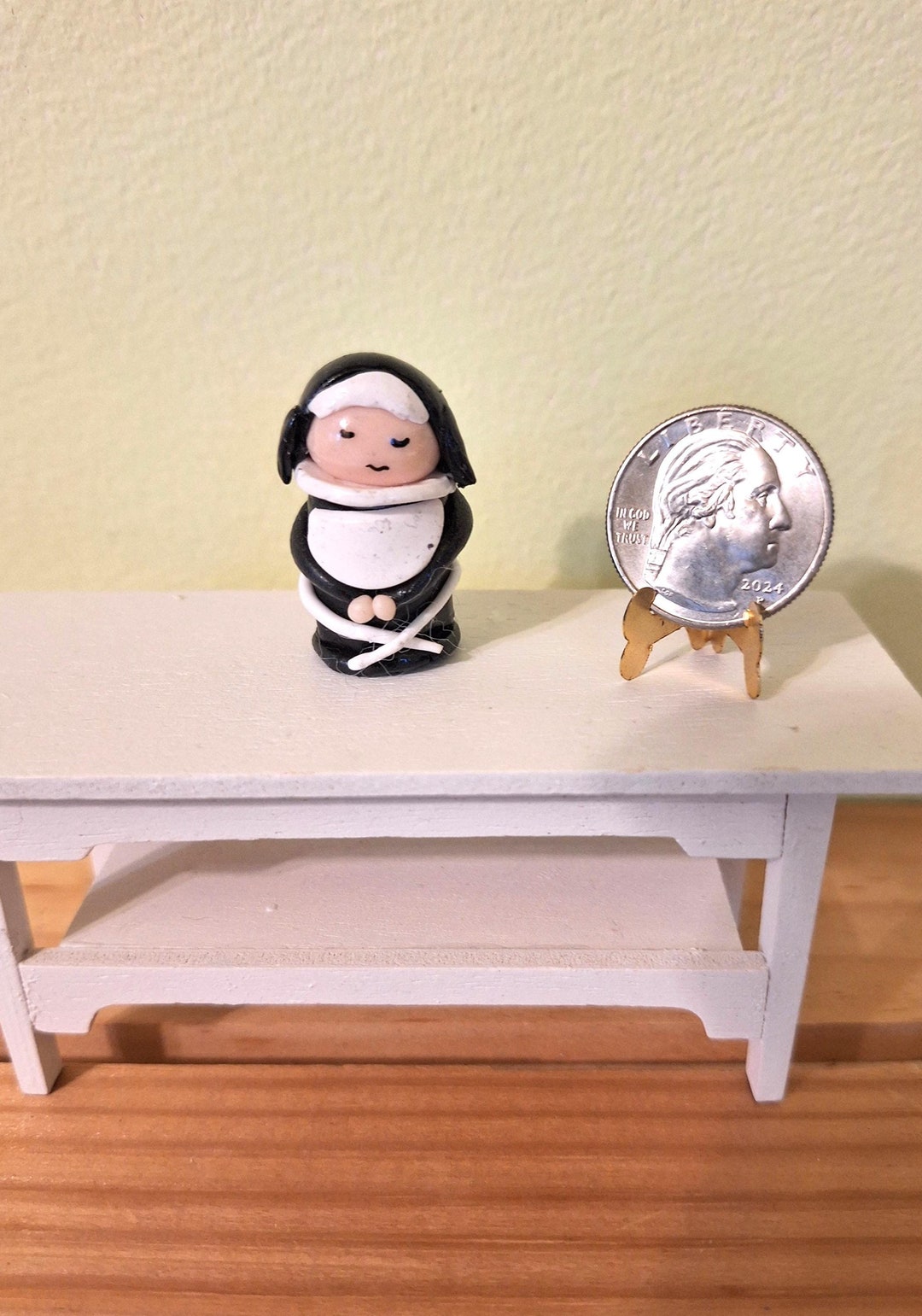 Dollhouse Miniature Nun Cookie Jar With Cookies Inside - Etsy