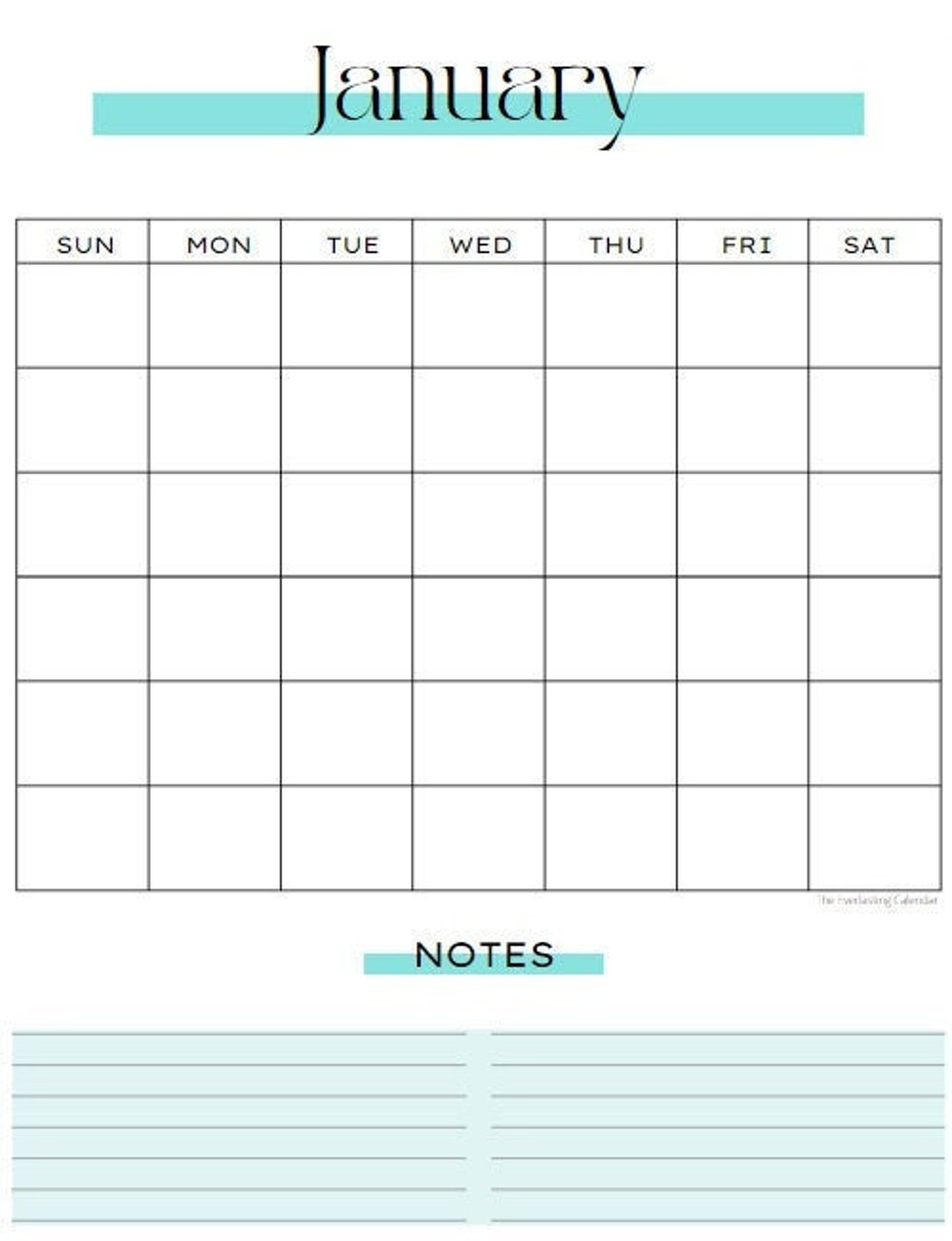 Perpetual Calendar - Printable and Undated - Etsy