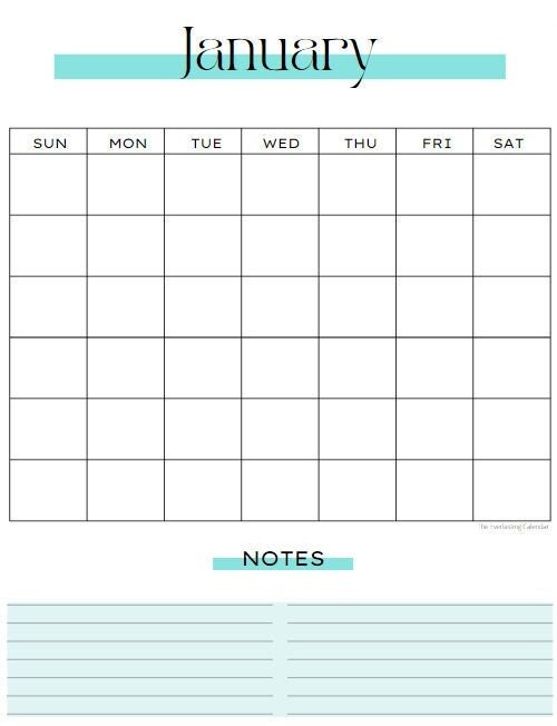 Perpetual Calendar - Printable and Undated - Etsy