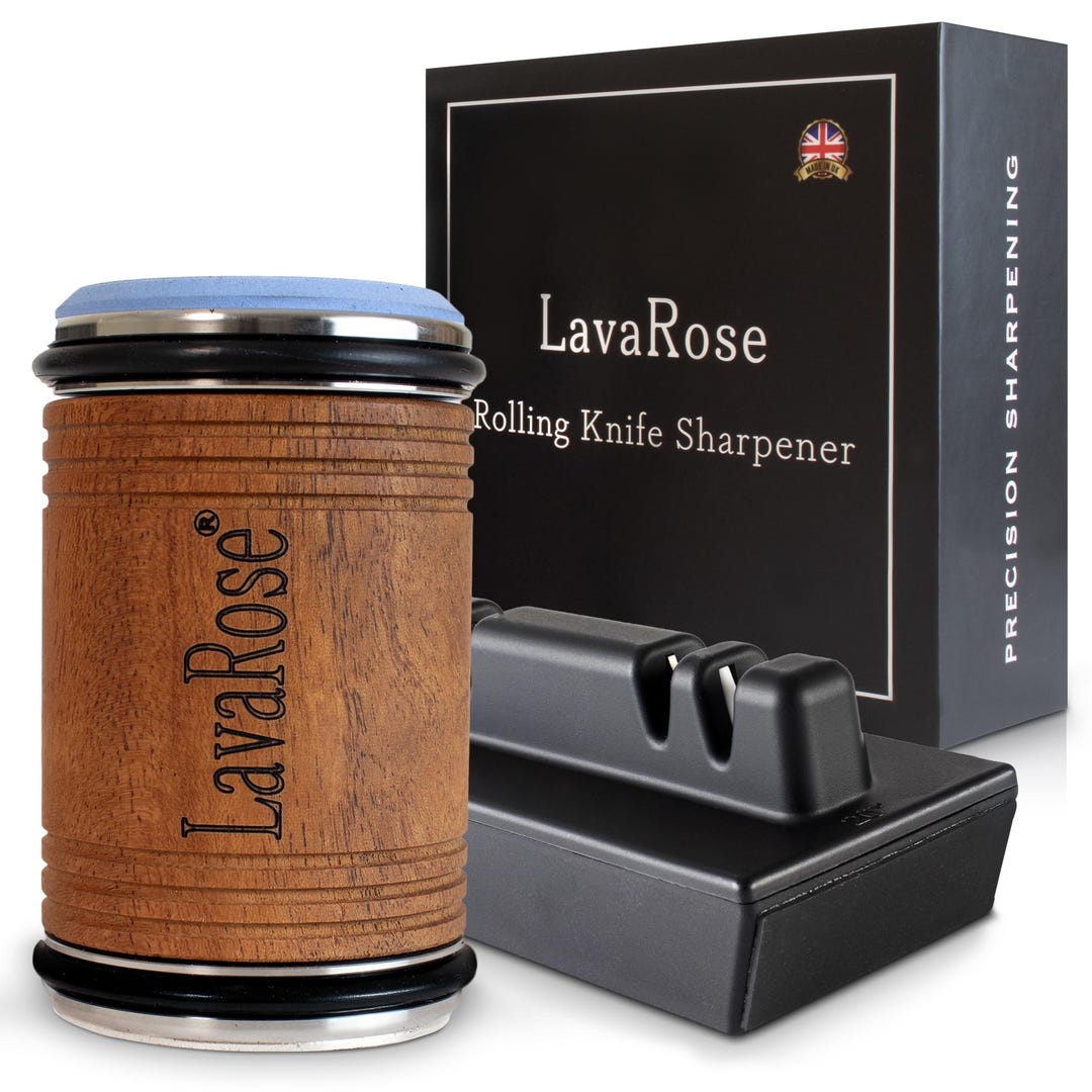 Lavarose Rolling Sharpener Kit, Diamond Steel, Magnetic Edge With ...