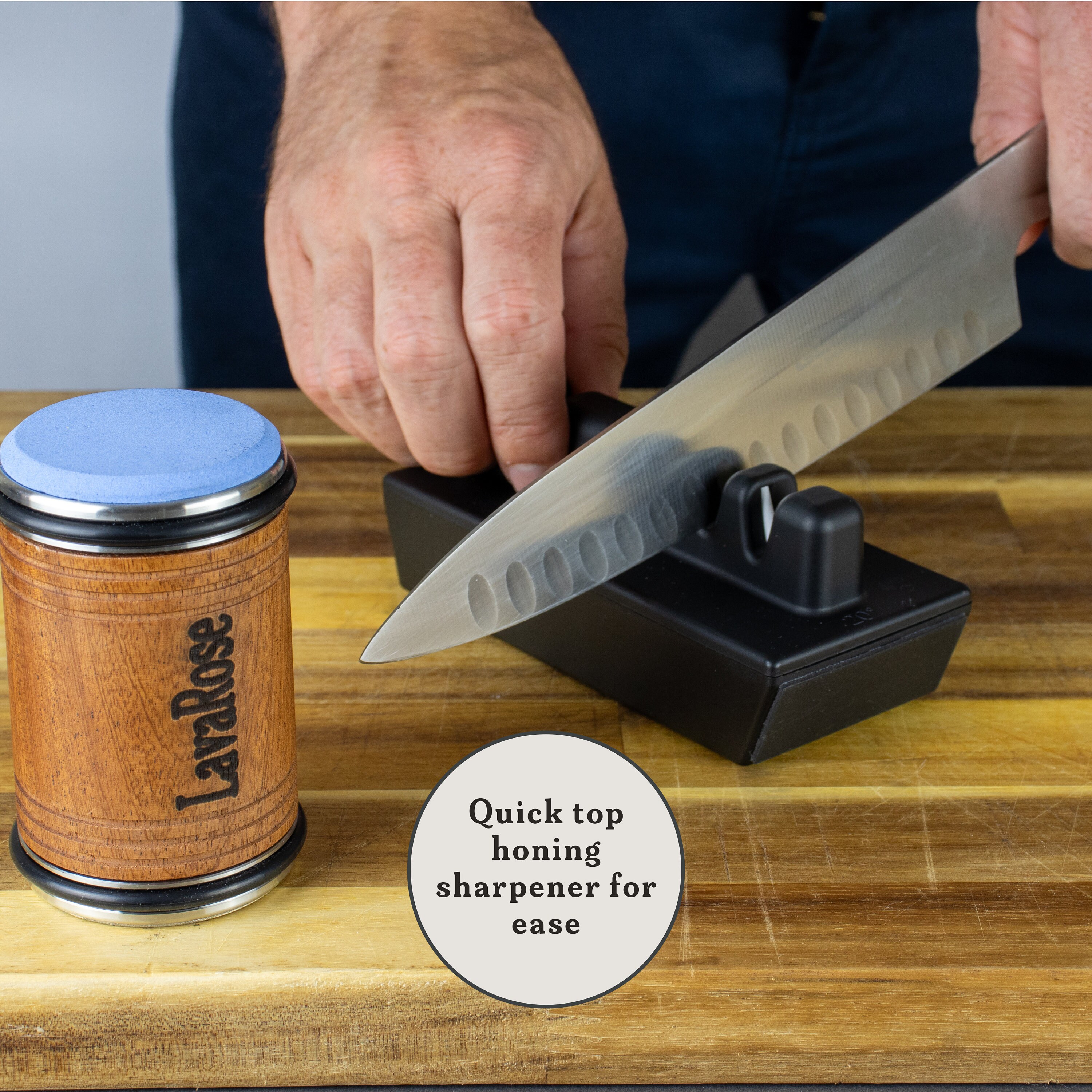 Lavarose Rolling Sharpener Kit, Diamond Steel, Magnetic Edge With ...