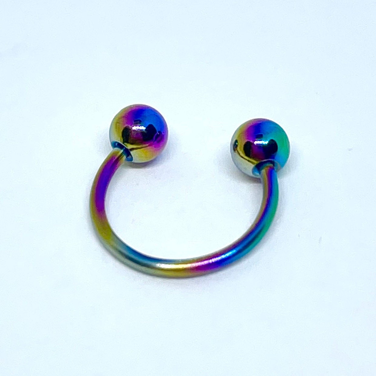 Rainbow Horseshoe Barbell Septum Ring 18g Circular Barbell - Etsy