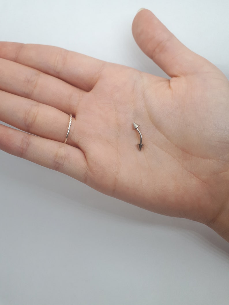 Spike Curved Barbell Eyebrow Piercing Multi-use Rook - Etsy