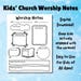 Kids' Church Worship Sermon Notes Graphic Organizer | PDF | Instant ...