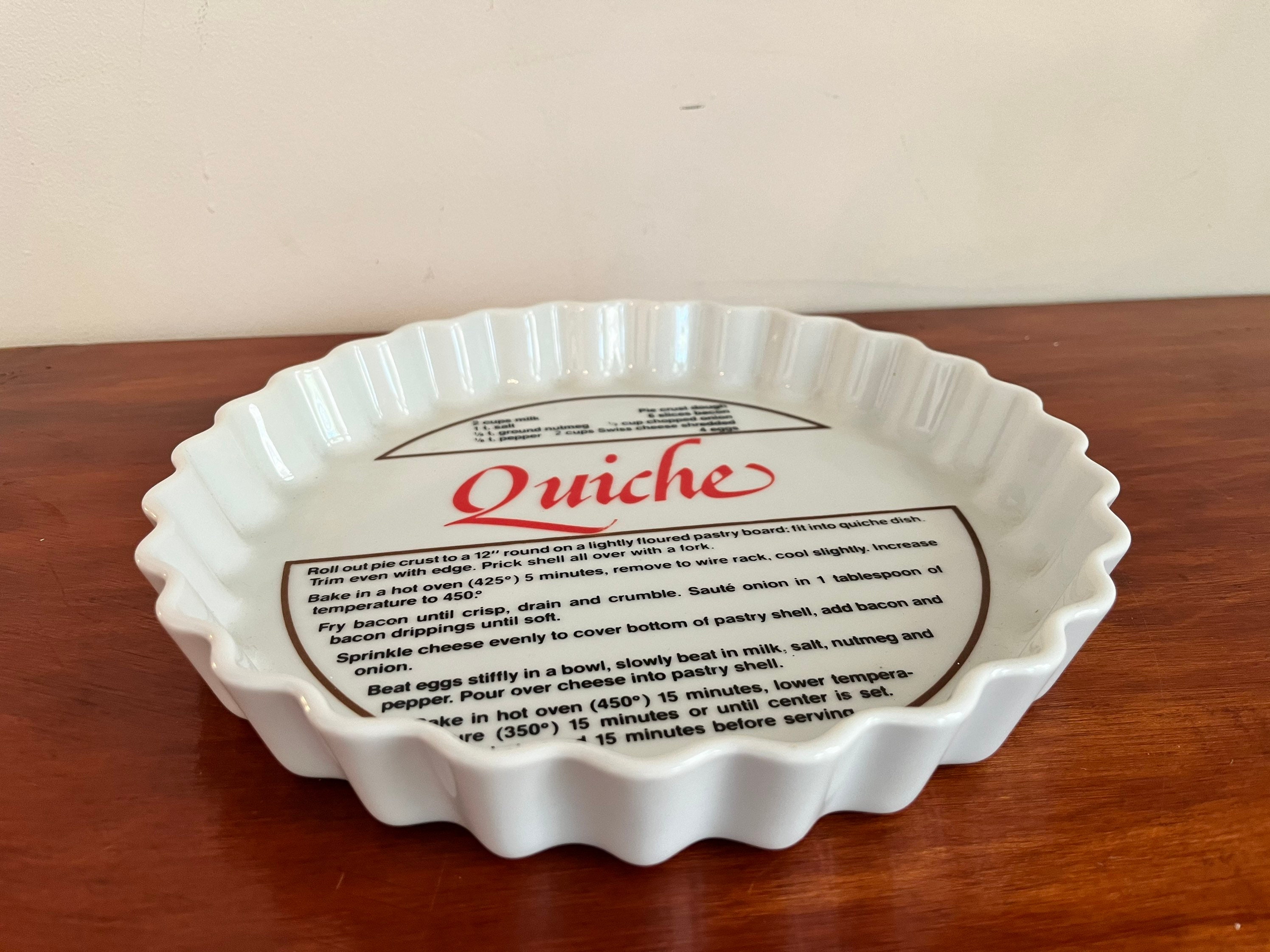 Quiche Recipe Pie Plate Tart Dish Stone Bakeware - Etsy UK