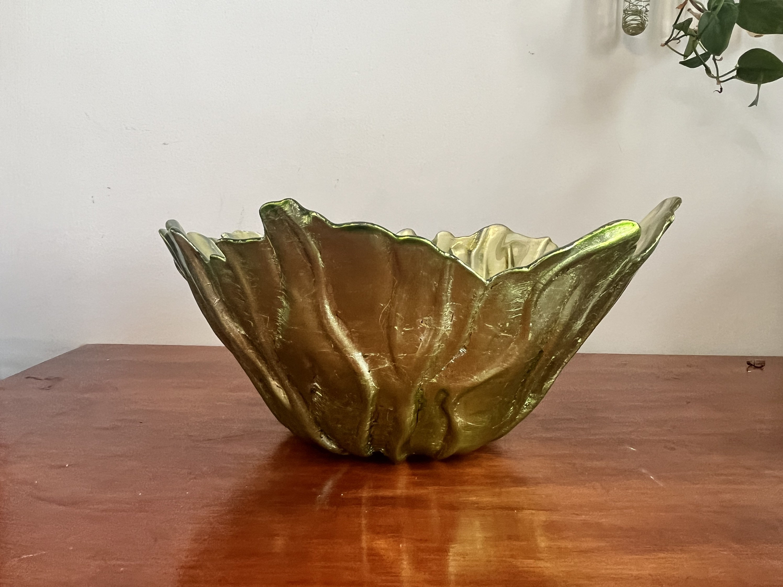 Arda Glassware Green Leaf Cabbageware Serving Bowl - Etsy