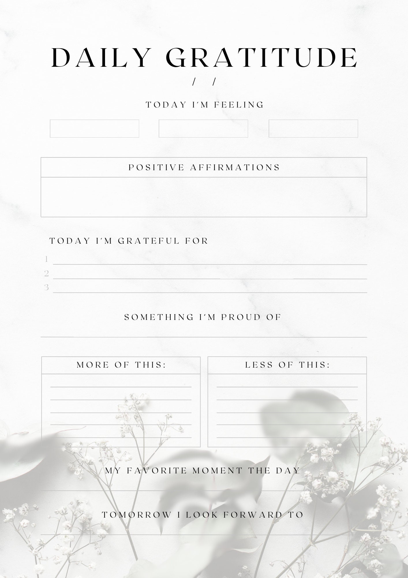Editable Daily Gratitude Digital Planner Daily Undated Planner iPad ...