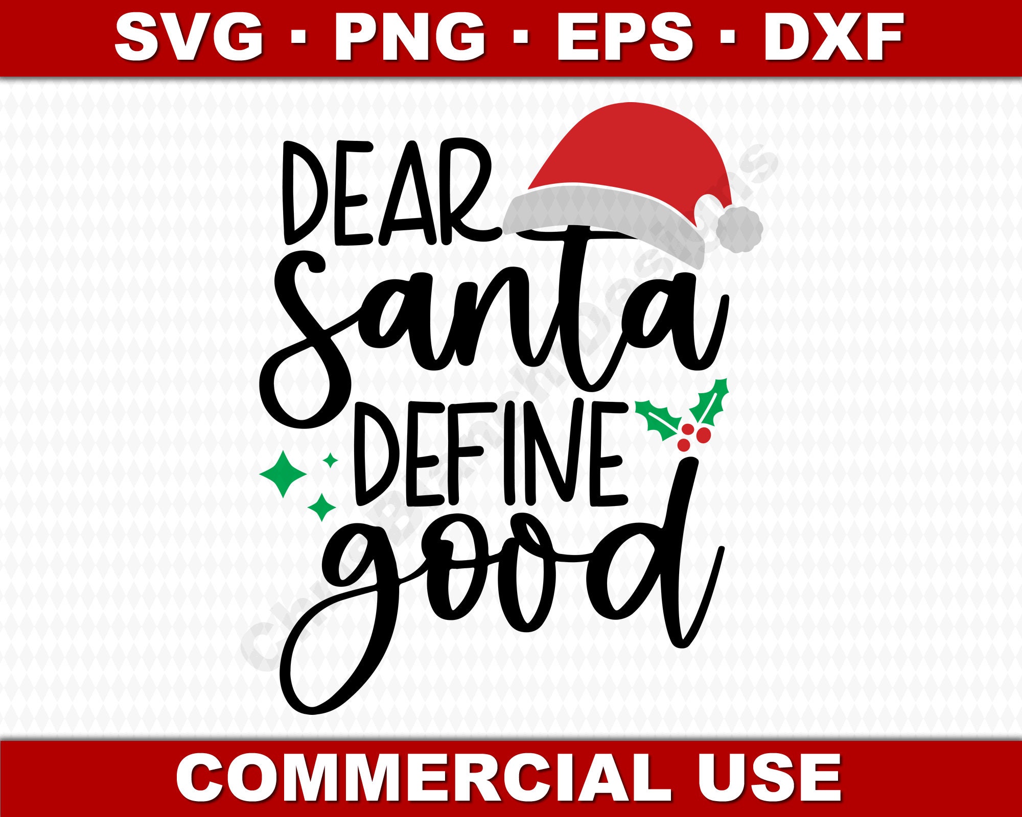 Dear Santa Define Good SVG Merry Christmas SVG Digital - Etsy