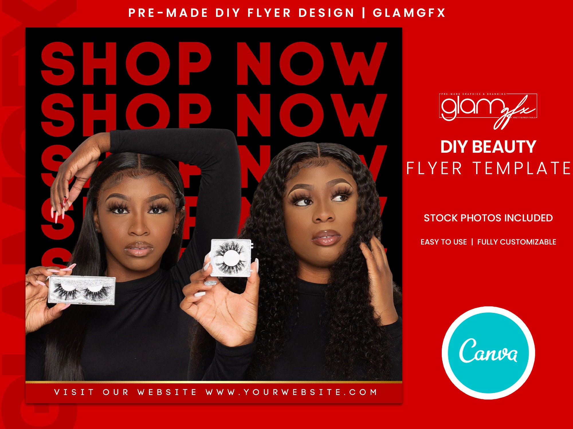 DIY Flyer Design Template Premade Canva Flyer Design Beauty Flyer Lash ...