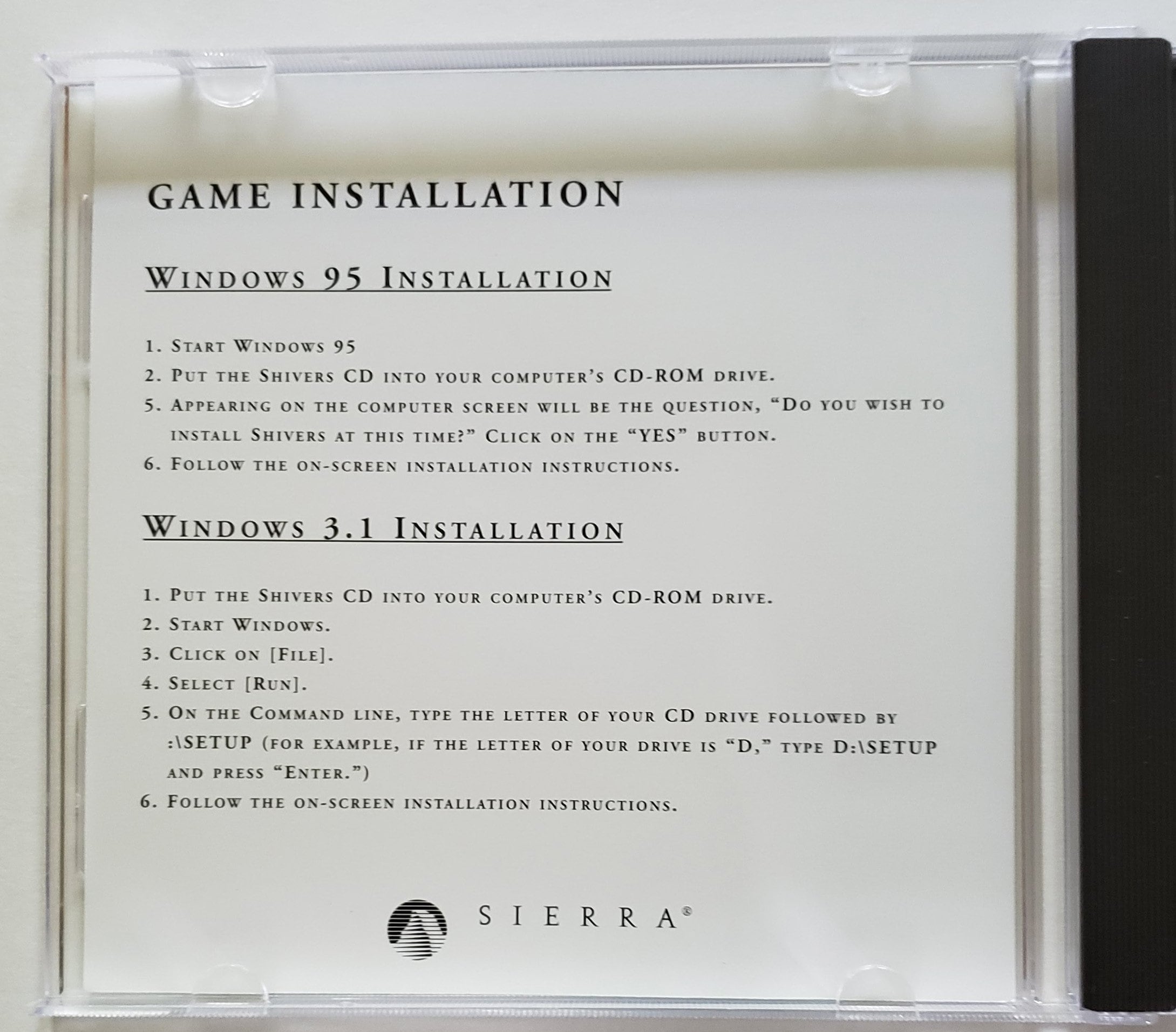 Shivers 1995 Sierra PC Game - Etsy