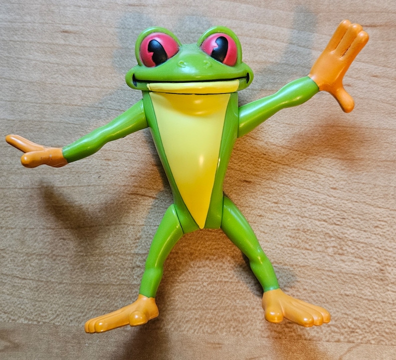 Vintage 2000 Cha Cha Genuine Rainforest Cafe Tree Frog Action Figure ...