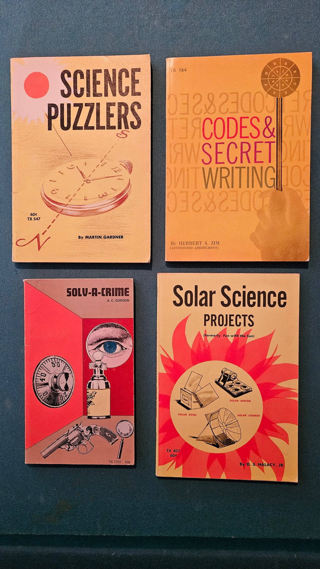 Vintage Set of 4 Child's Science, Codes, and Puzzlers Paperbacks 1969 ...