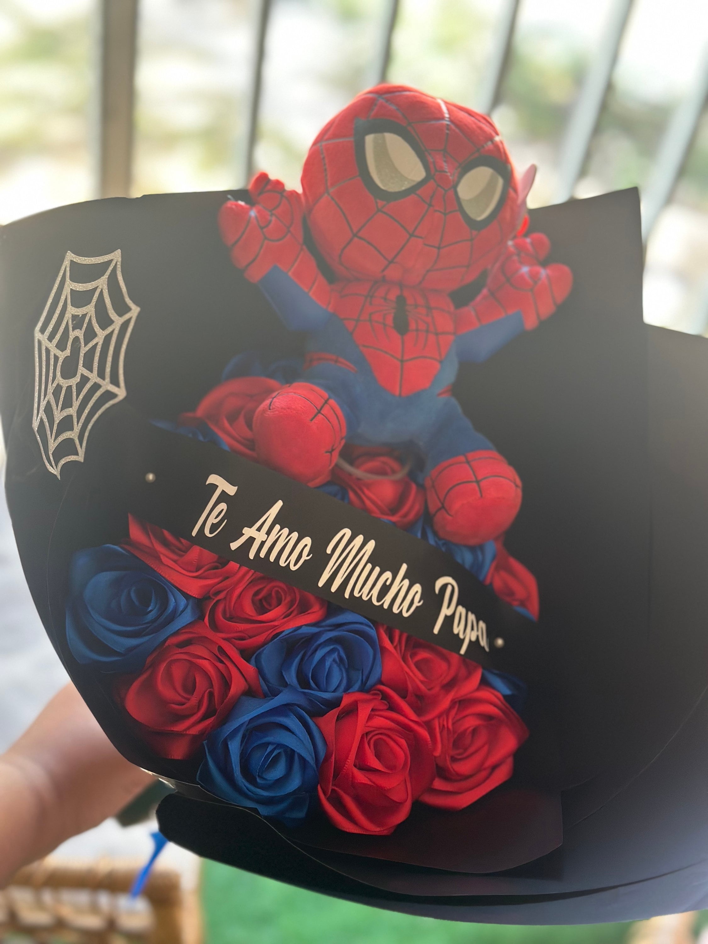 Eternal Rose Bouquet Spider Man Bouquet Valentines Bouquet Super Hero ...