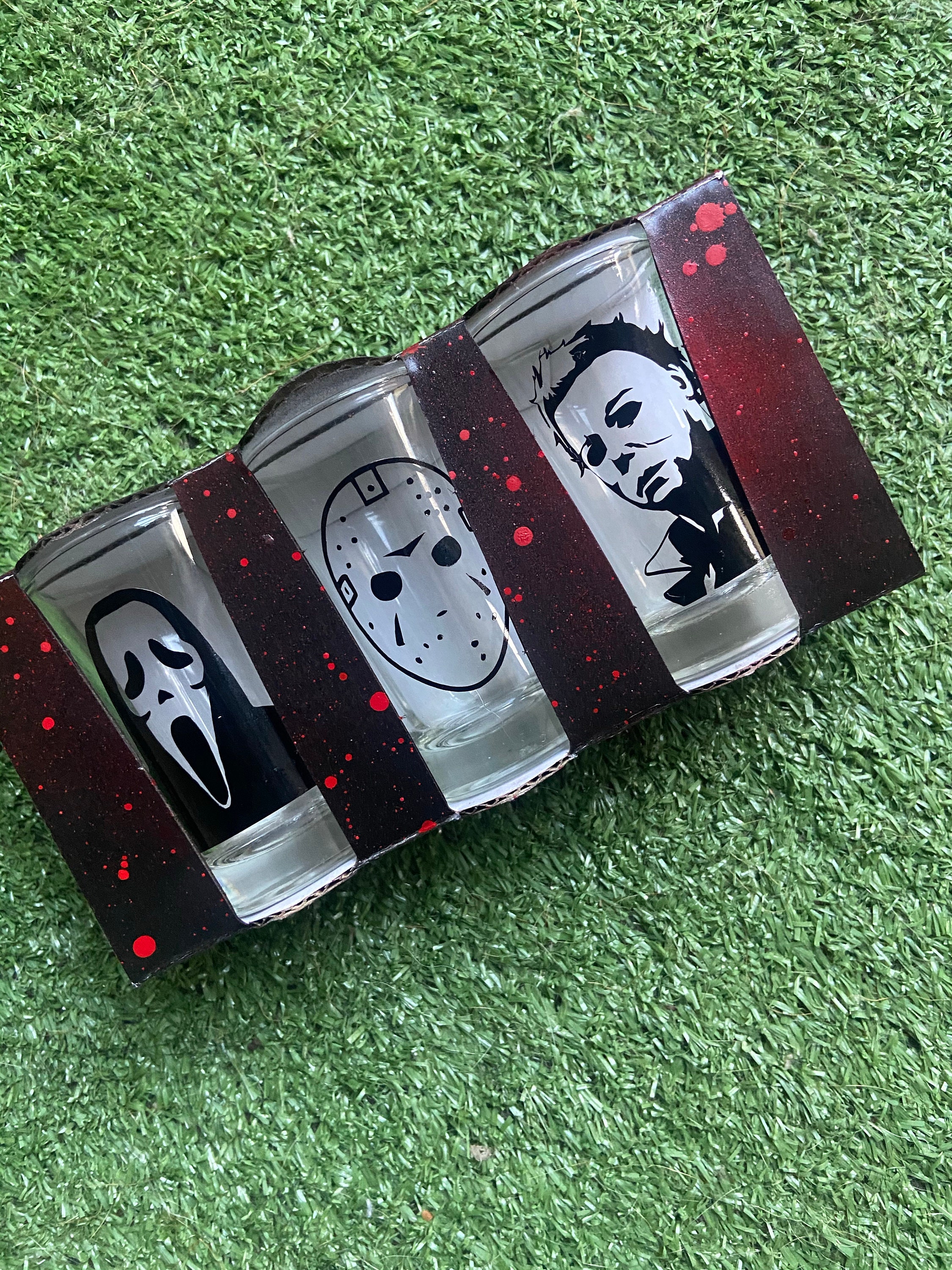 Horror Film Shot Glass Set | Halloween Shot Glass - Etsy