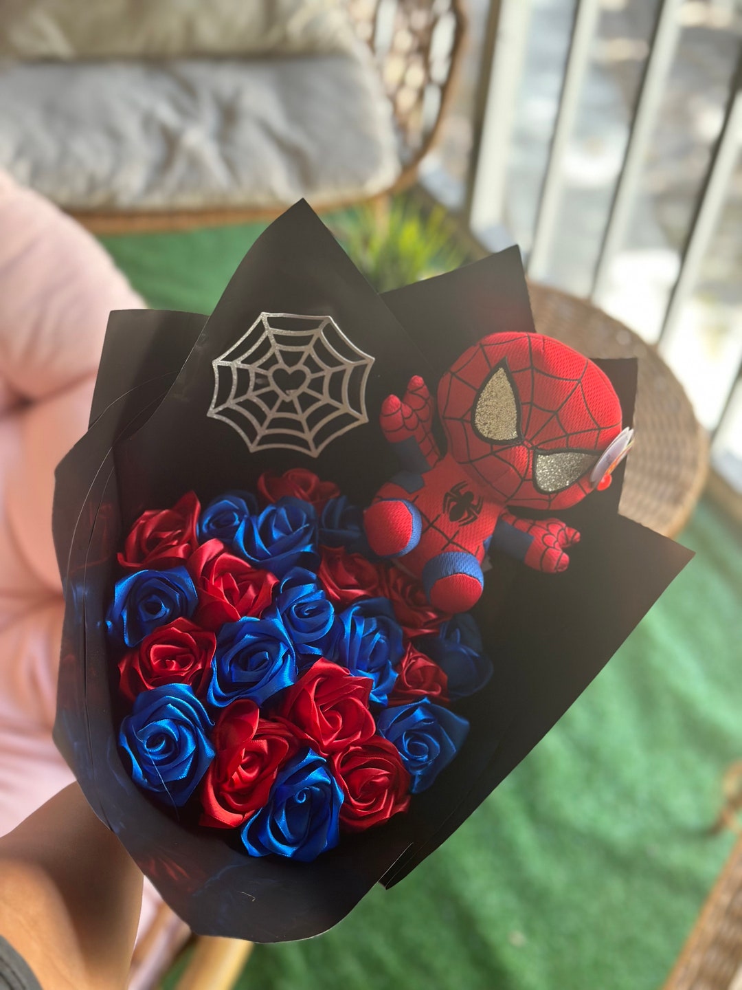 Eternal Rose Bouquet Spider Man Bouquet Valentines Bouquet Super Hero ...