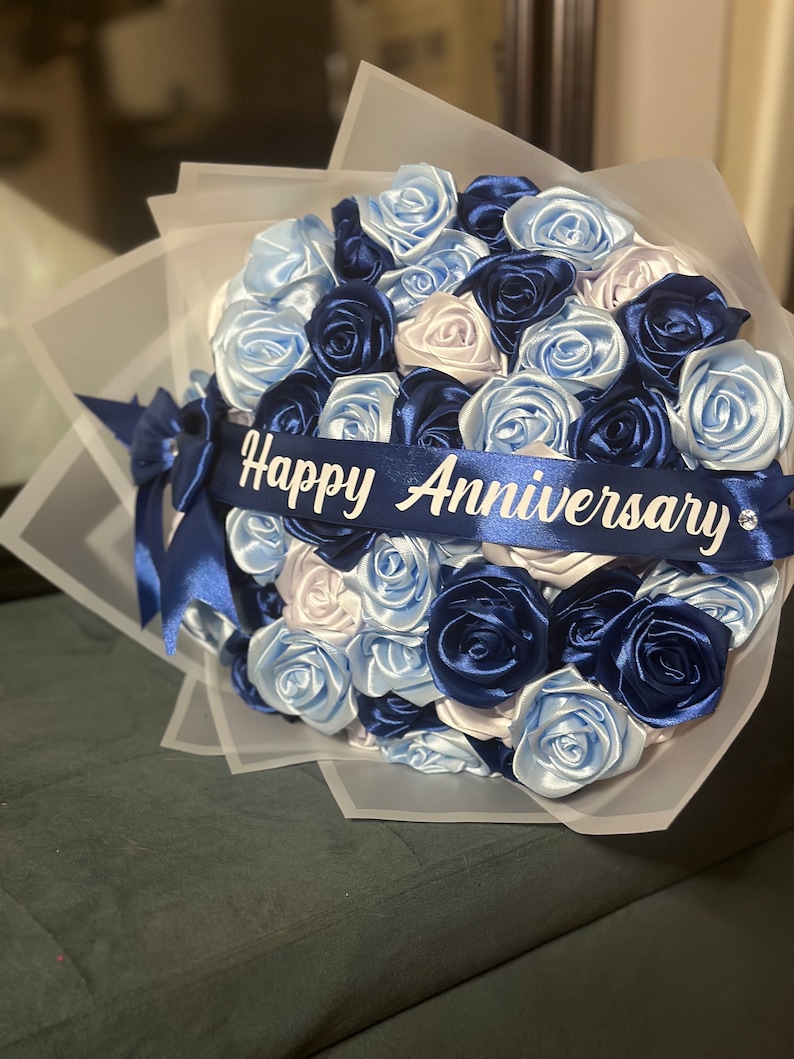 Eternal Rose Bouquet 50 Rose Bouquet Bouquet With Custom Message - Etsy