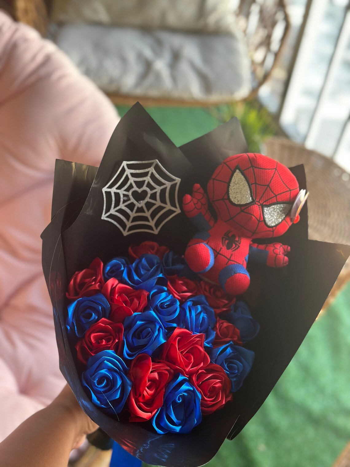 Eternal Rose Bouquet Spider Man Bouquet Valentines Bouquet Super Hero ...