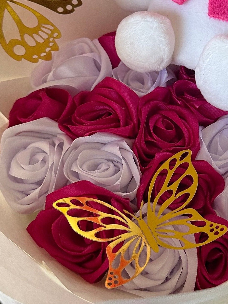 Eternal Rose Bouquet 50 Rose Bouquet Bouquet With Custom Message - Etsy