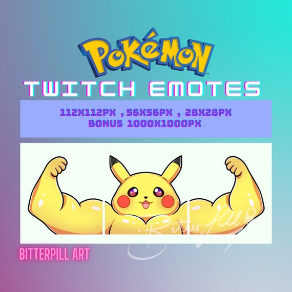 Pokémon Pikachu Buff Twitch Emote - Etsy India