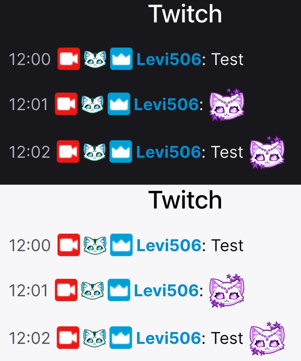 Kawaii Cat Sub-badges - Etsy