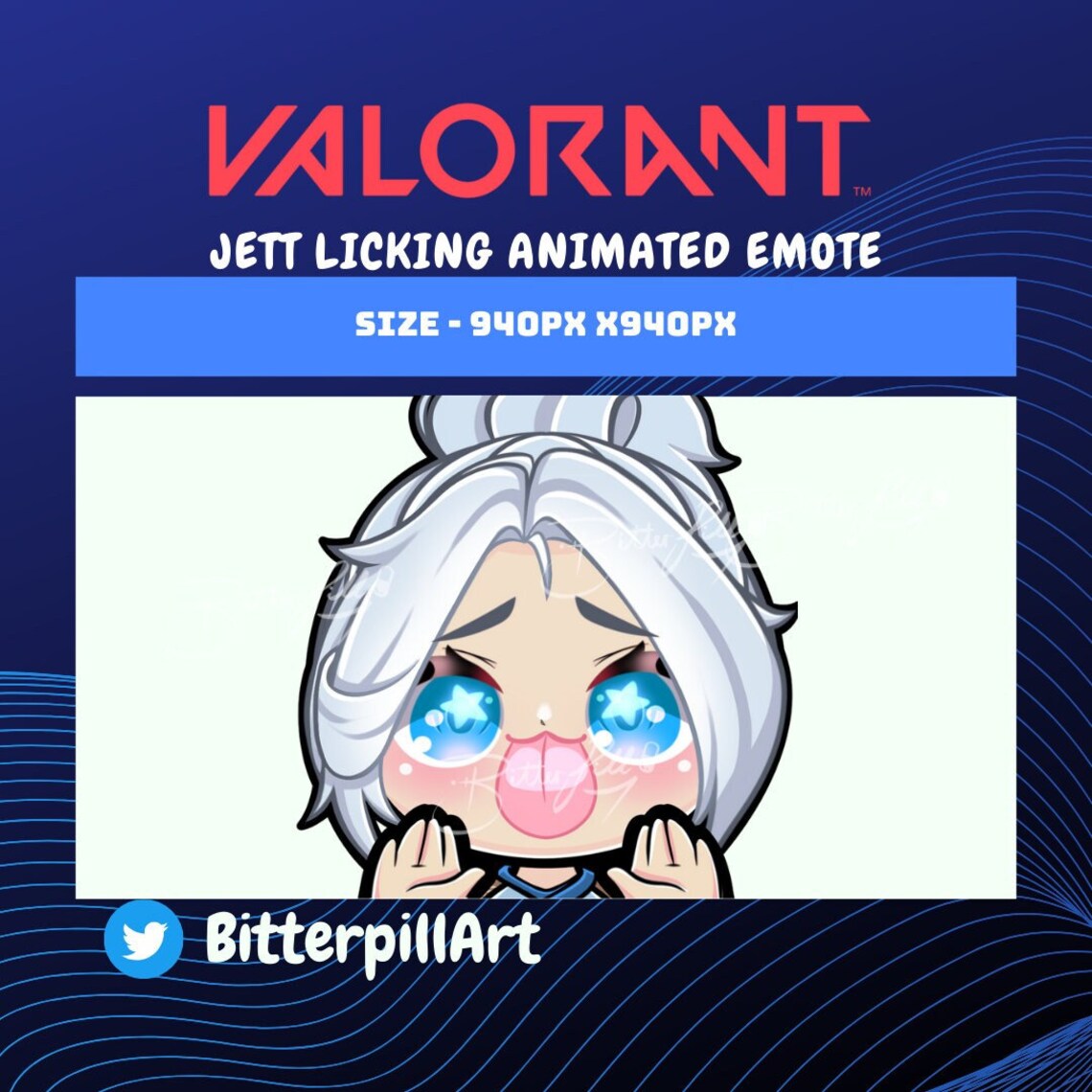ANIMATED EMOTE Valorant Jett Screen Licking - Etsy