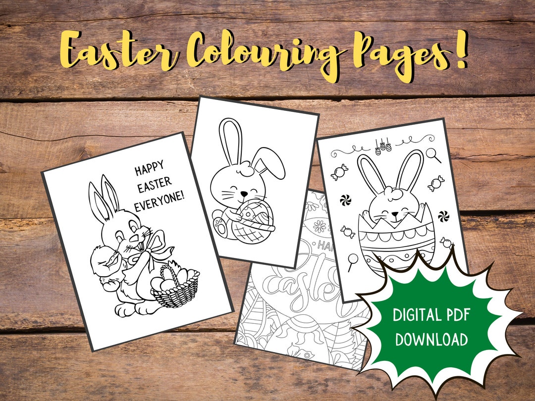 Easter Colouring Activity Pages! 24 Full-page Designs, a Perfect Easter ...