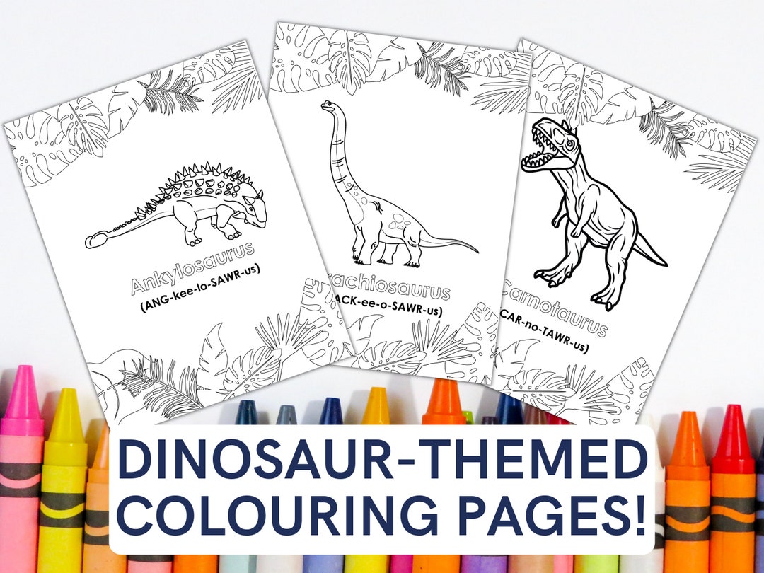 Dinosaur Colouring Pages; A to Z Dinosaurs and Prehistoric Creatures ...