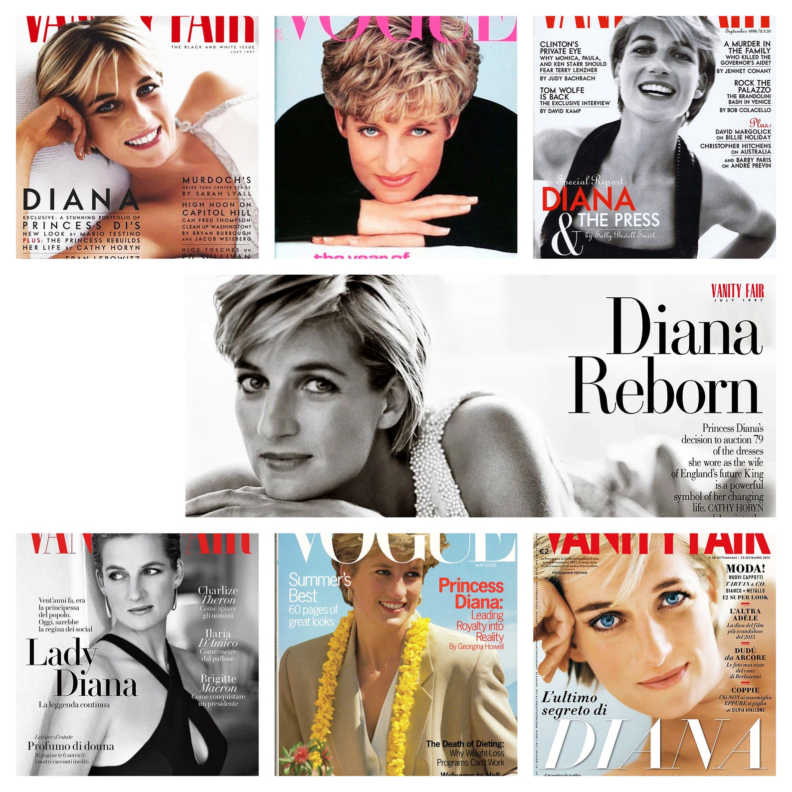 Lady Diana Magazine Cover Set 15 High Definition England - Etsy