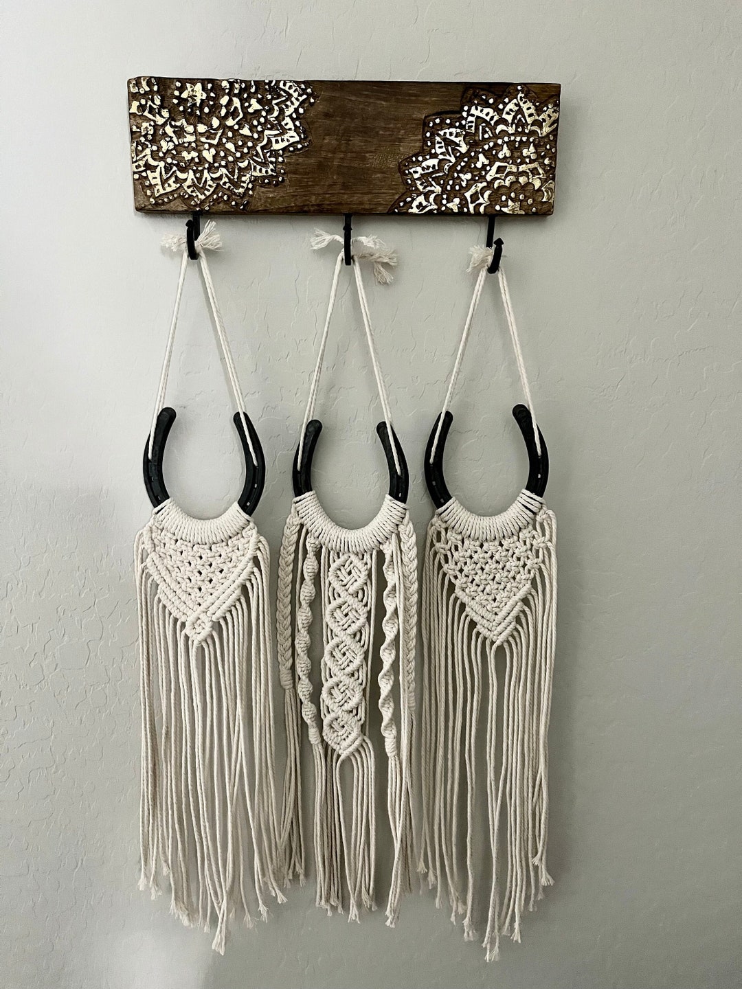 Macrame Horseshoe Wall Hanging, **multiple Color Options**,western Wall ...