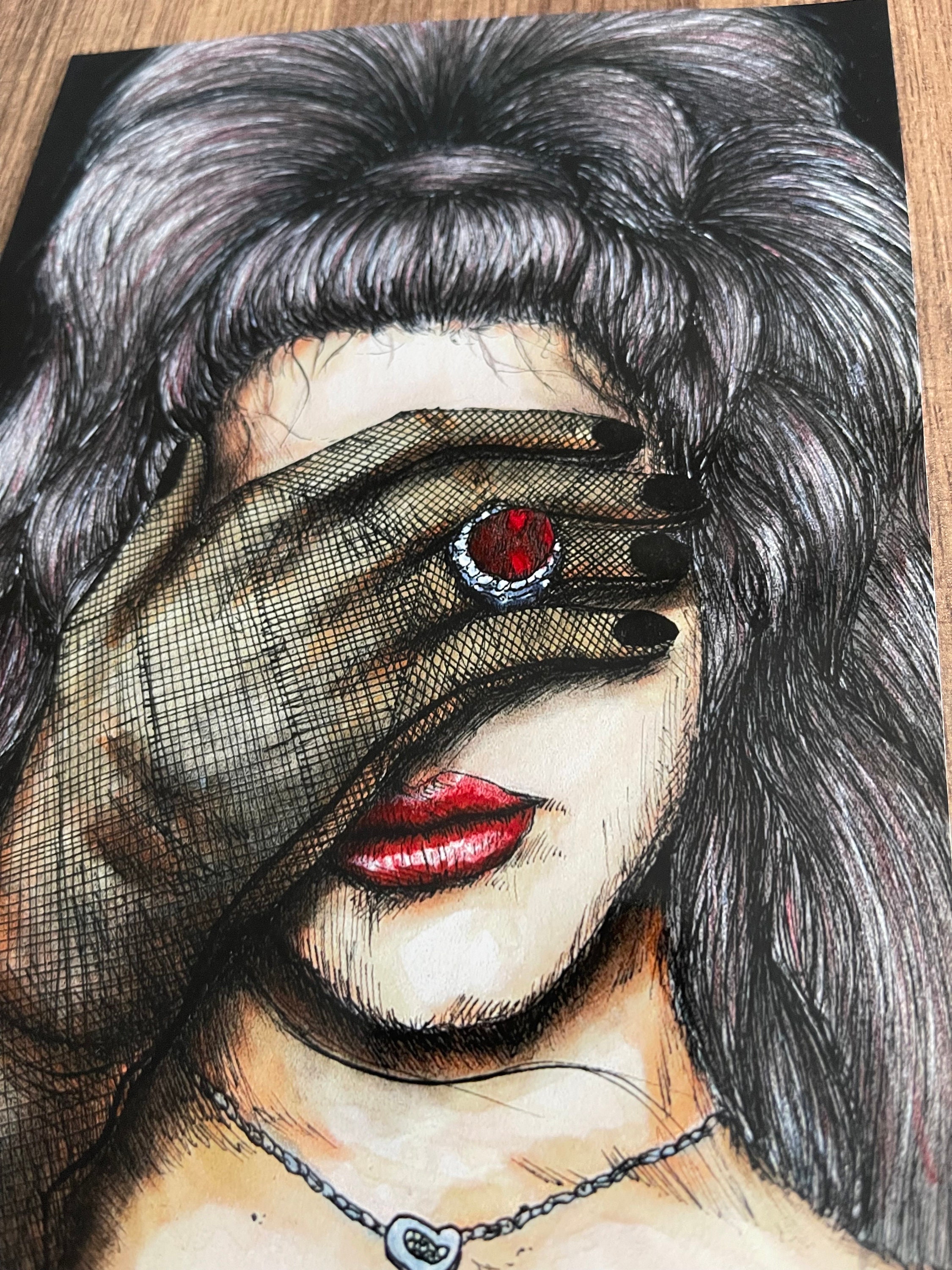 Lana Del Rey Mesh Hand Gloss Art Print - Etsy