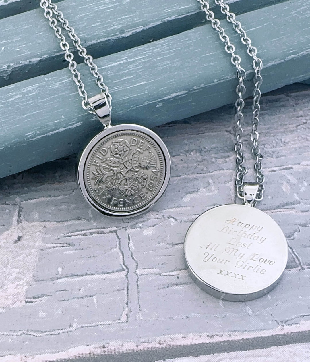 70th Birthday Personalised Engraved Year 1956 Lucky Sixpence Coin ...