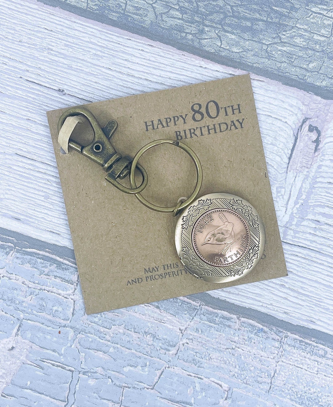 80th Birthday Farthing Coin Keepsake, Year 1945 Farthing Coin Vintage ...