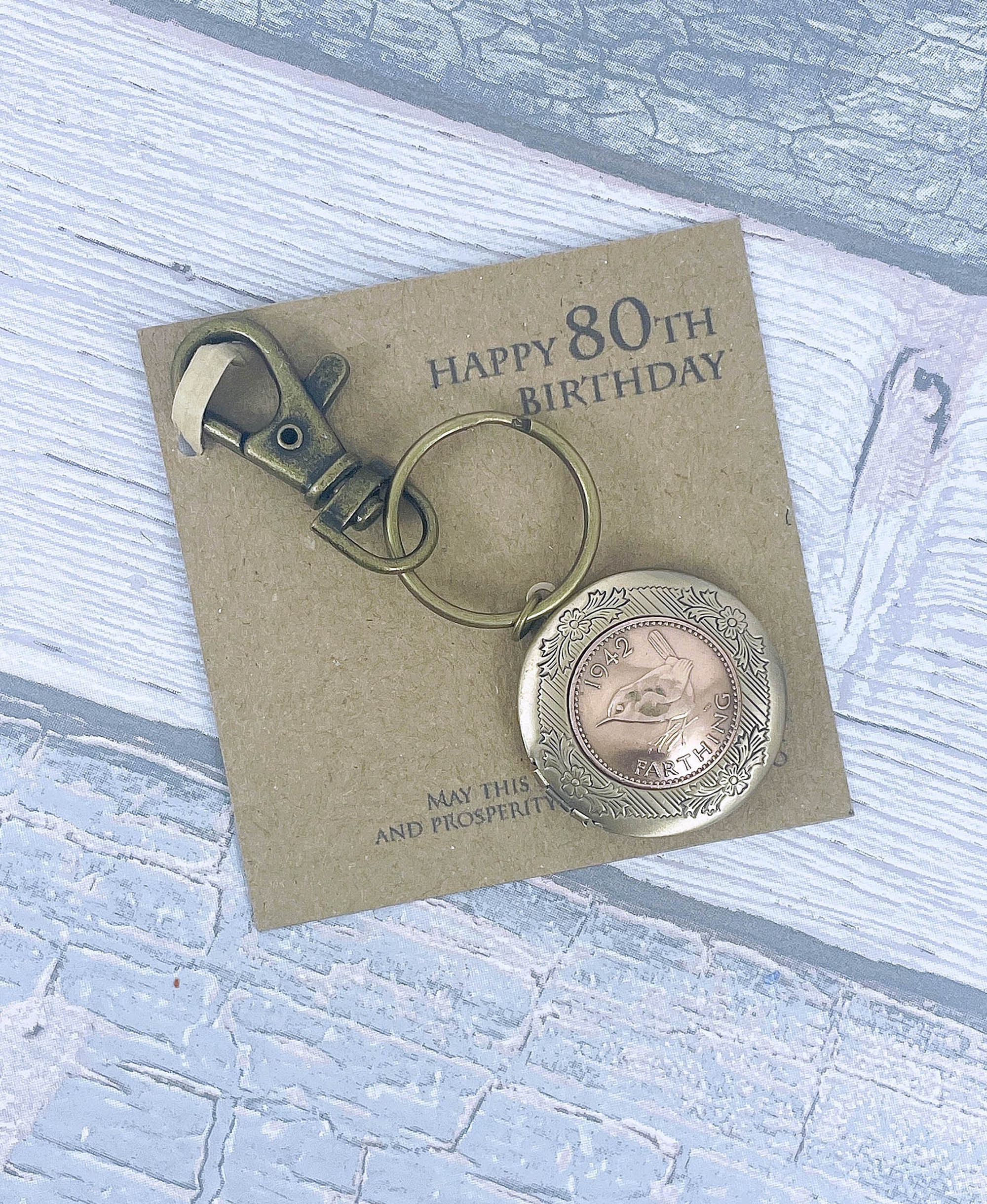 80th Birthday Farthing Coin Keepsake, Year 1944 Farthing Coin Vintage ...