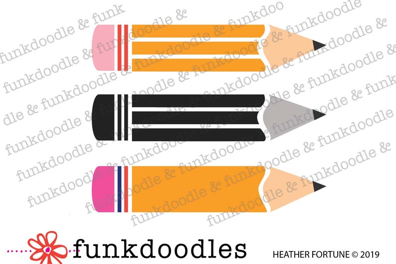 Yellow Number Two Pencil Clip Art for Back to School Frame or Graphic ...