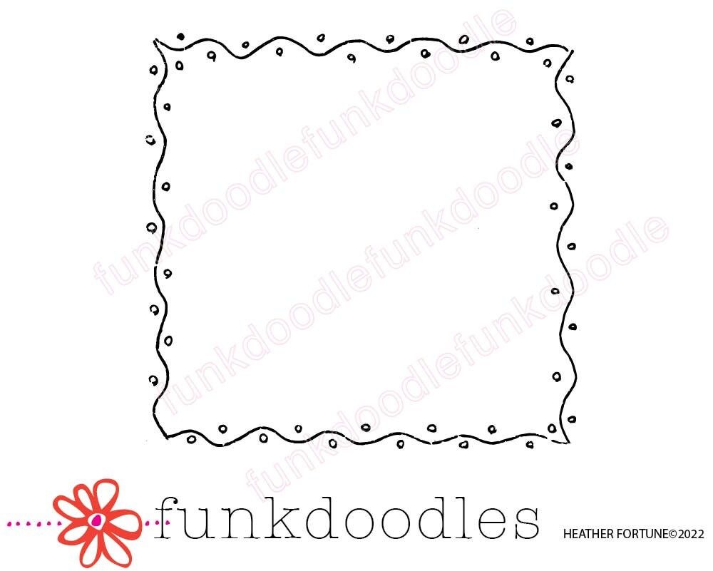 Doodle Clipart Border Square Hand Drawn Scribble Frame for Social Media ...