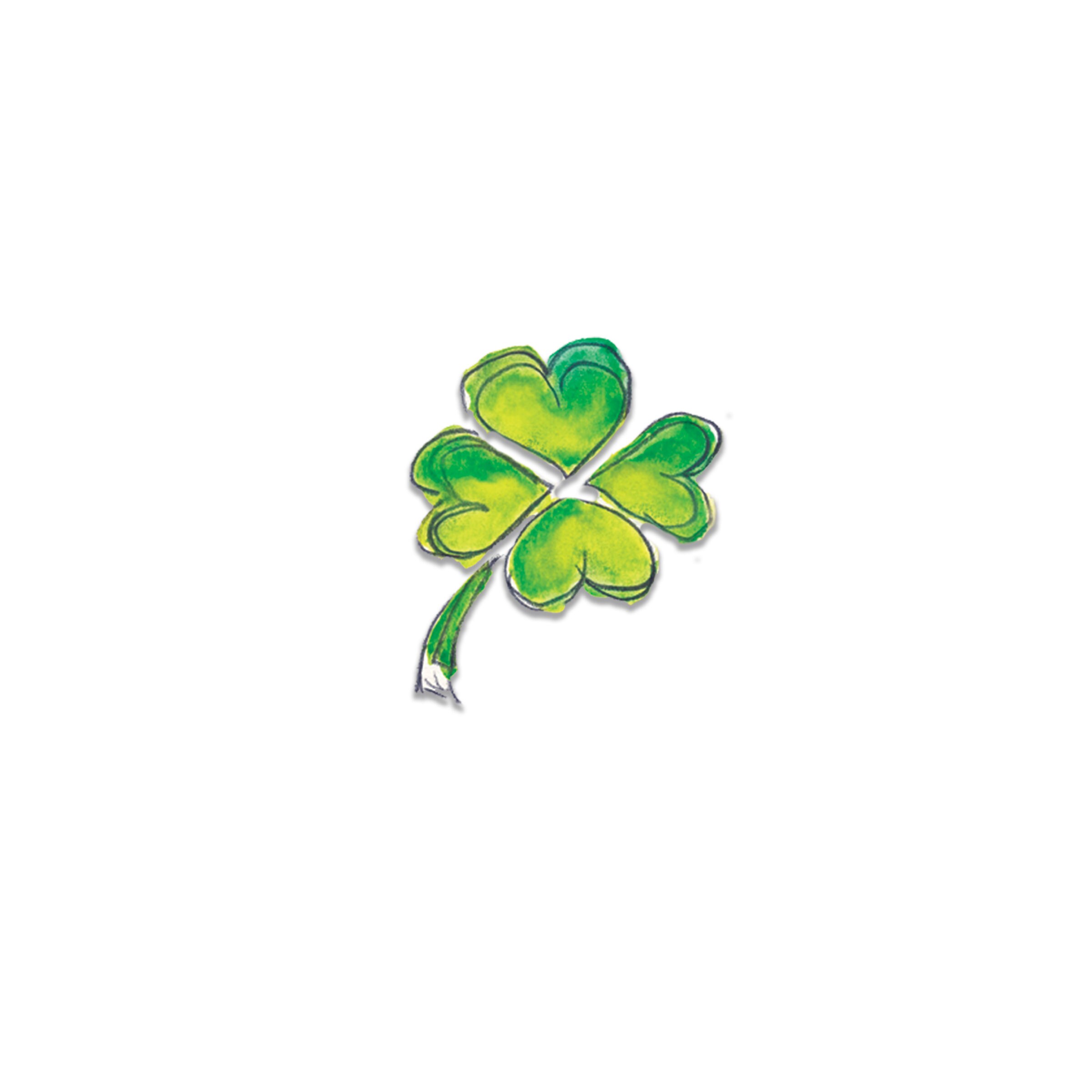 Watercolor Shamrock Wreath Clip Art Border, Clover Frames for Social ...