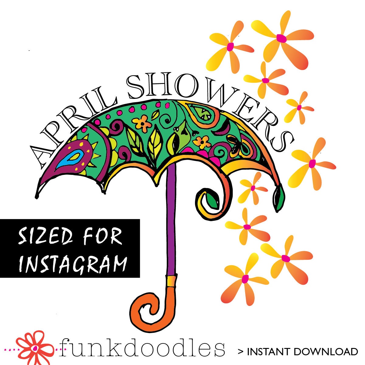 APRIL SHOWERS CLIPART Sized for Instagram;april Showers Brings May ...