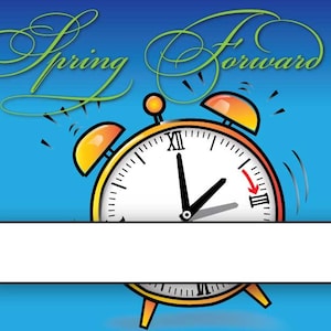 Spring Forward Clip Art; Daylight Savings Time Begins; March 9 2025 DST ...