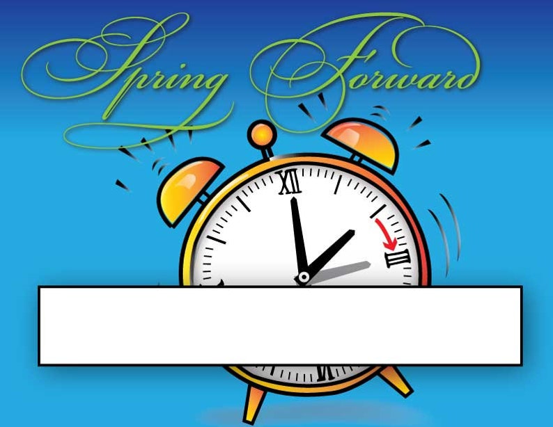 Spring Forward Clip Art; Daylight Savings Time Begins; March 9 2025 DST ...