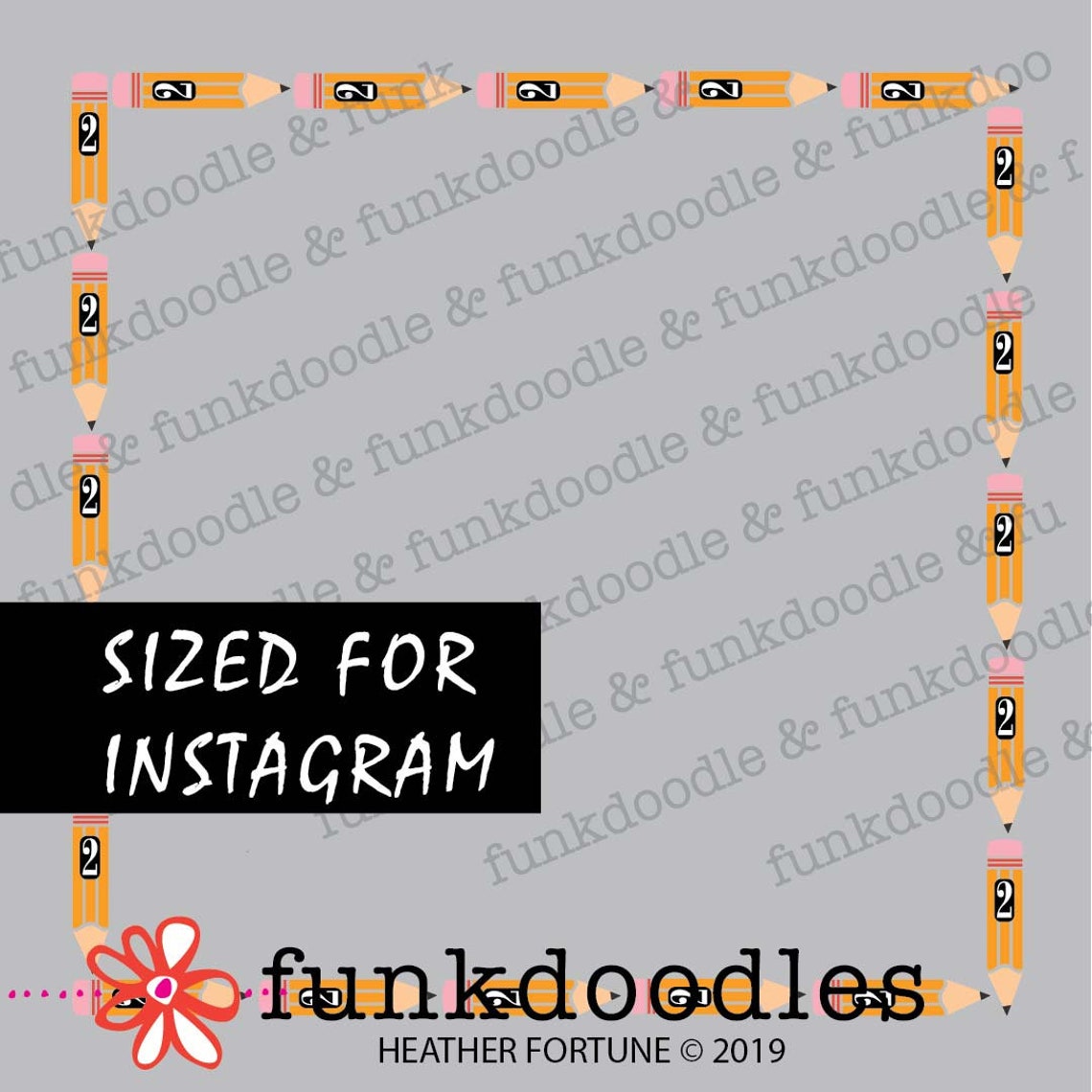 Yellow Number Two Pencil Clip Art for Back to School Frame or Graphic ...