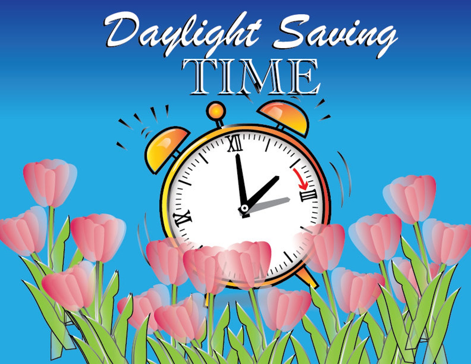 DST Daylight Savings Time; Spring Forward 2025; Tulips; Late for Church ...