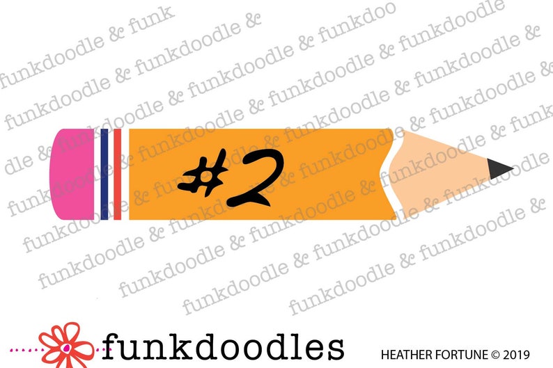 Yellow Number Two Pencil Clip Art for Back to School Frame or - Etsy