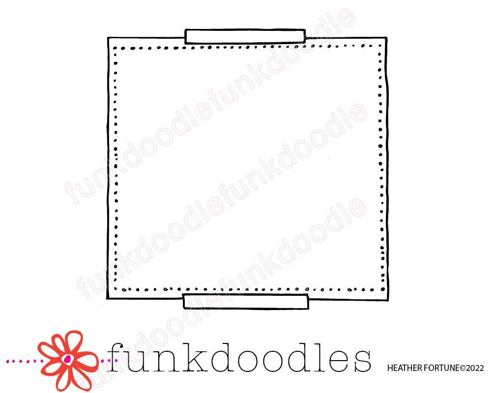 Doodle Clipart Border Square Hand Drawn Scribble Frame for Social Media ...